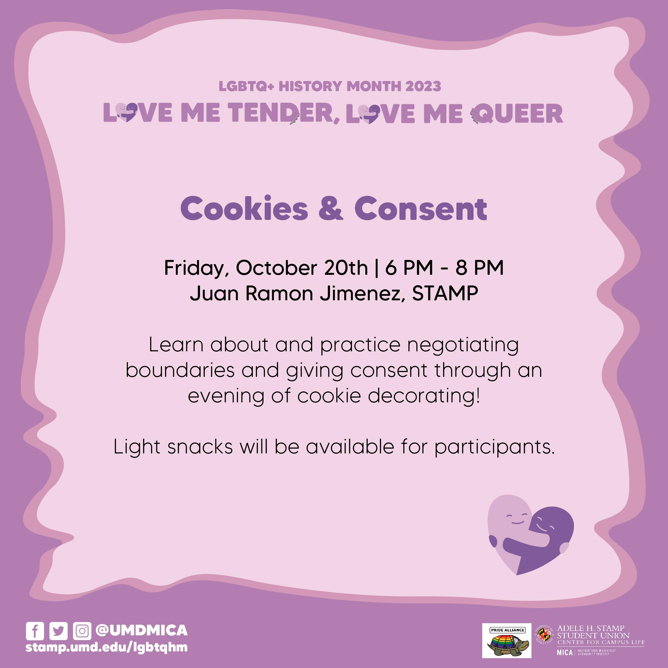 LGBTQ+ History Month: Cookies & Consent | Adele H. Stamp Student Union