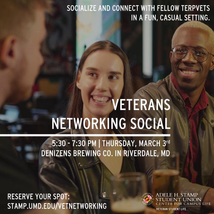 Veterans Networking Social | Adele H. Stamp Student Union
